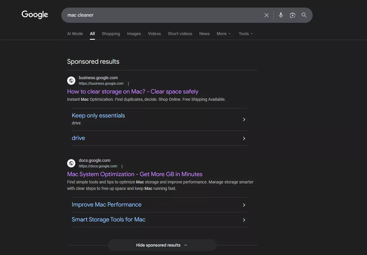 BEWARE! Suspicious ads appeared in Google search results which contain ...