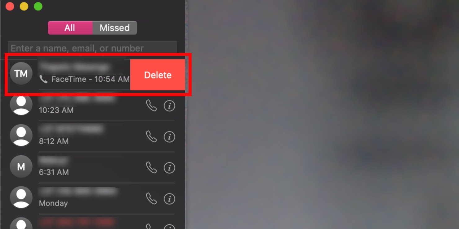 How To Delete FaceTime Calls History On Mac